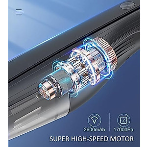 Handheld Vacuum Cleaner Cordless, 15000Pa Powerful Suction Cordless Stick Vacuum, Lightweight Electric Broom Rechargeable Handheld Vac, Portable Hand Held Vacuum for Hardwood Floor Car Pet Hair