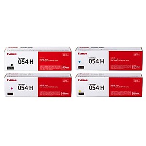 Canon Genuine 054 Complete 4-Color High Yield Toner Cartridge Set (CRG054HYCMYK)