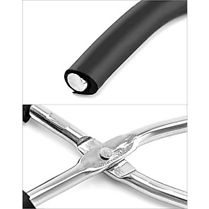 QWORK Beaker Tongs, 2 Pack, Chrome-Plated Iron, Rubber Coated Ends, for 50mL - 2000mL Capacity Beaker