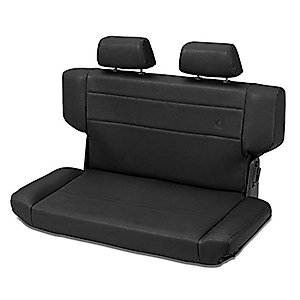 Bestop 3943501 Trailmax II Rear Fold-N-Tumble Black Crush Rear Seat - Jeep 1997-2006 Wrangler