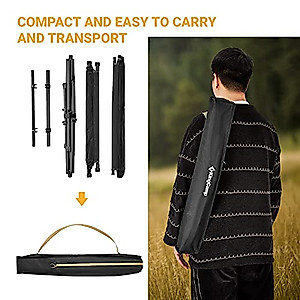 KingCamp Folding Luggage Rack with Storage Mesh Rack Shelf Collapsible Suitcase Stand Aluminum Luggage Rack for Guest Room, Bedroom, Hotel, Camping Cooking,Indoor & Outdoor