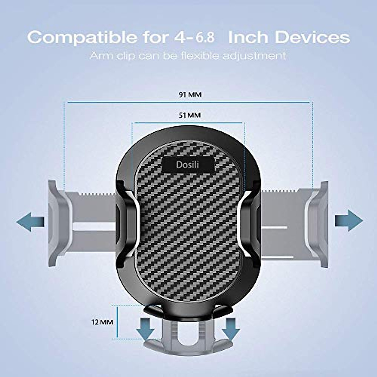 dosili Cell Phone Vehicle Mount,Dashboard Beanbag Friction Mount ,2 in 1 Dashboard Mount and Car Air Vent Holder ,for iPhone Android and Other Smartphones