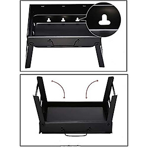 Charcoal Grill Barbecue Portable Grill, Stainless Steel Folding BBQ Grill Tabletop Outdoor Camping Picnic Burner