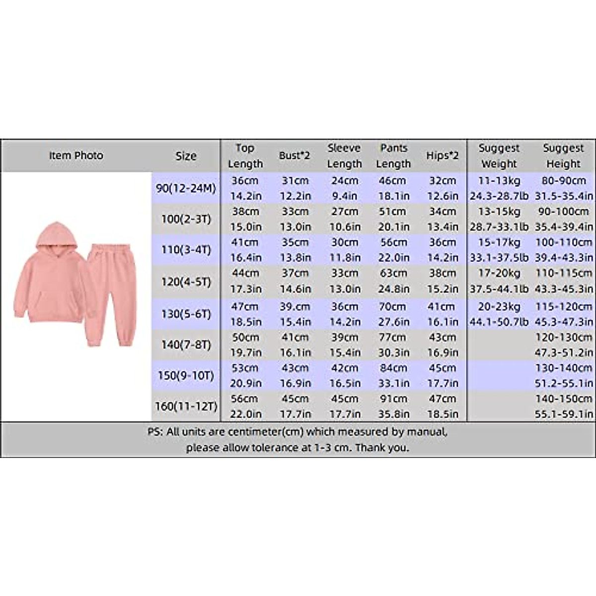 MYGBCPJS Youth 2PCS Jogger Outfits Set Fleece Hooded + Sweatpants Boys Girls Athletic Sweatsuits Pullover Clothes