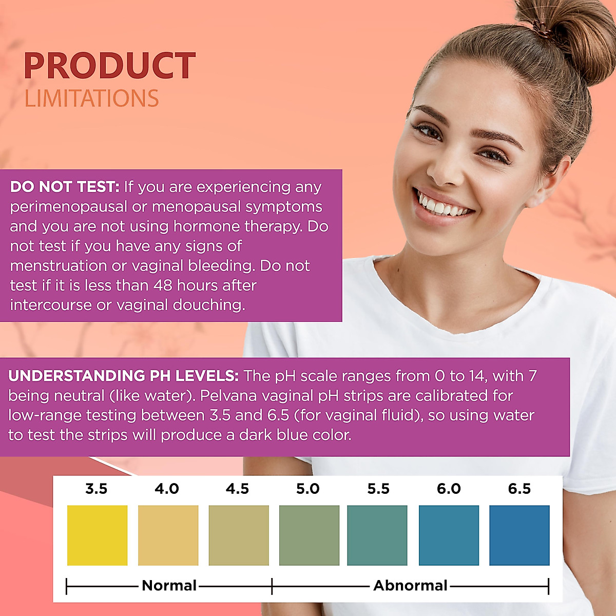 Pelvana Vaginal pH Balance Test Strips for Women 50 Strips FSA/HSA Eligible Vaginal Infection Test Kit Can Help Differentiate Bacterial Vaginosis (BV) and Yeast Infections