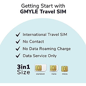 Prepaid SIM Card for Japan, Thailand, China, Vietnam - Unlimited/ 14 Days, Asia Pacific 17 Countries GMYLE 4G LTE 3G Travel Data, Reusable and Support Online Top up (No Message & Call, Unlocked Phone)