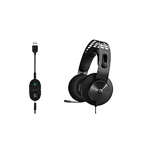 Lenovo Legion H500 PRO 7.1 Surround Sound Gaming Headset, Noise-Cancelling Mic, Memory Foam & PU Leather Earcups, Stainless Steel Headband, PC, PS4, Xbox One, Nintendo Switch, GXD0T69864, Black
