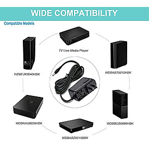 12V AC Power Cord Fit for WD Western Digital My Book Essential External Hard Drive HDD Power Supply