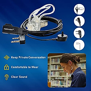 TIDRADIO TD-777Pro Walkie Talkies for Adults,2 Way Radios Walkie Talkies Long Range with earpiece and mic Set, Handfree, 2200mAh Battery and USB-C, for Restaurant School Church Business (10 Pack)