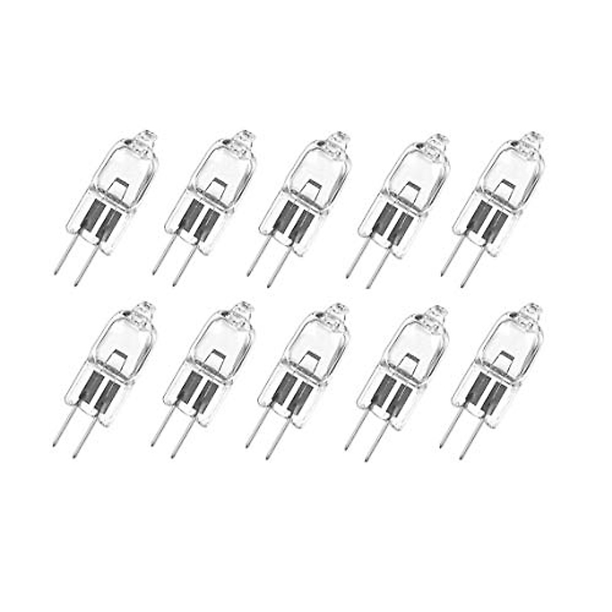 ShuoHui G4 Halogen Bulbs 10 W 24 V Dimmable Bi-Pin Base Clear Capsule Warm White Light Bulb Pack of 10