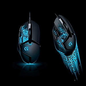 Logitech G402 Hyperion Fury Wired Gaming Mouse, 4,000 DPI, Lightweight, 8 Programmable Buttons, Compatible with PC/Mac - Black