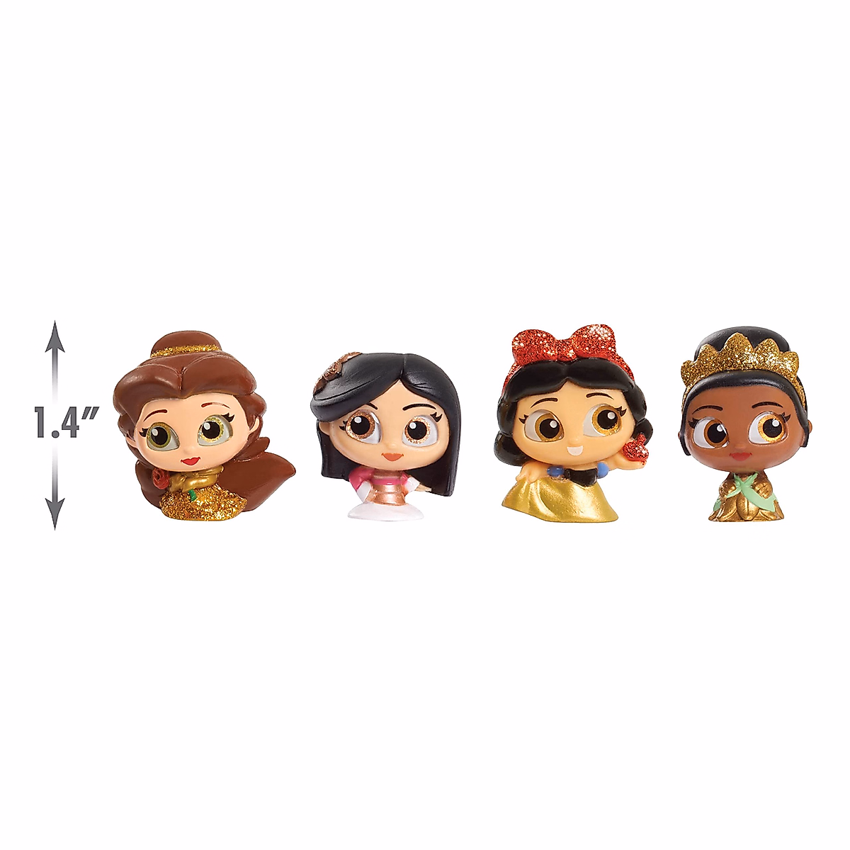 Disney Doorables Glitter and Gold Princess Collection Peek, 8 Blind Bag Inspired Figures, Officially Licensed Kids Toys for Ages 5 Up by Just Play