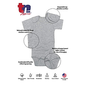 TeeNow - Mommy Is My Hero (Custom for Police, Fire & EMT) - Baby/Infant, Onesie/Bodysuit, Boy/Girl/Unisex (3-6 Months, Grey - EMT)