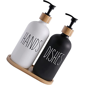 Angoily 1 Set Soap Dispenser Liquid Soap Pump Bottle Lotion Dispenser Pump Shampoo Pump Bottle Liquid Body Soap Bubble Soap Pump Bottles for Shampoo and Conditioner Cosmetic Wooden