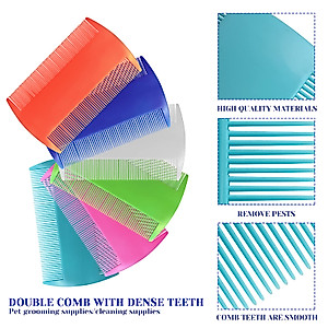 BLMHTWO 12 Pieces Flea Comb, Dog Flea Comb Flea Comb for Cat with Double-side Design Multi-colored PP Materials Sturdy Reusable Lightweight Flexible Lice Comb for Kitten Puppies