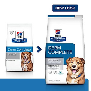 ​Hill's Prescription Diet Derm Complete Skin & Food Sensitivities Dry Dog Food, Veterinary Diet, 24 lb. Bag