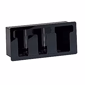 Dispense-Rite FML-3 Three Section Built-in lid Organizer - Black Acrylic