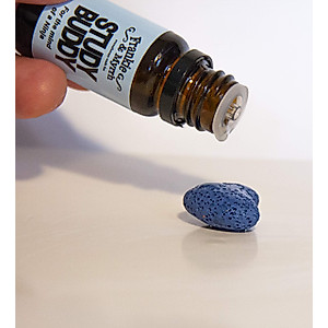Frankie & Myrrh Study Buddy | Peppermint, Lemon, Rosemary Essential Oil Blend for Focus, Memory | includes Portable Lava Stone Diffuser|10mL