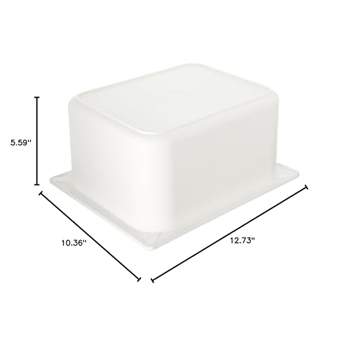 Carlisle FoodService Products CM110102 Coldmaster ABS Standard Half-Size Food Pan, 6 quart Capacity, 12.73" x 10.36" x 5.59", White
