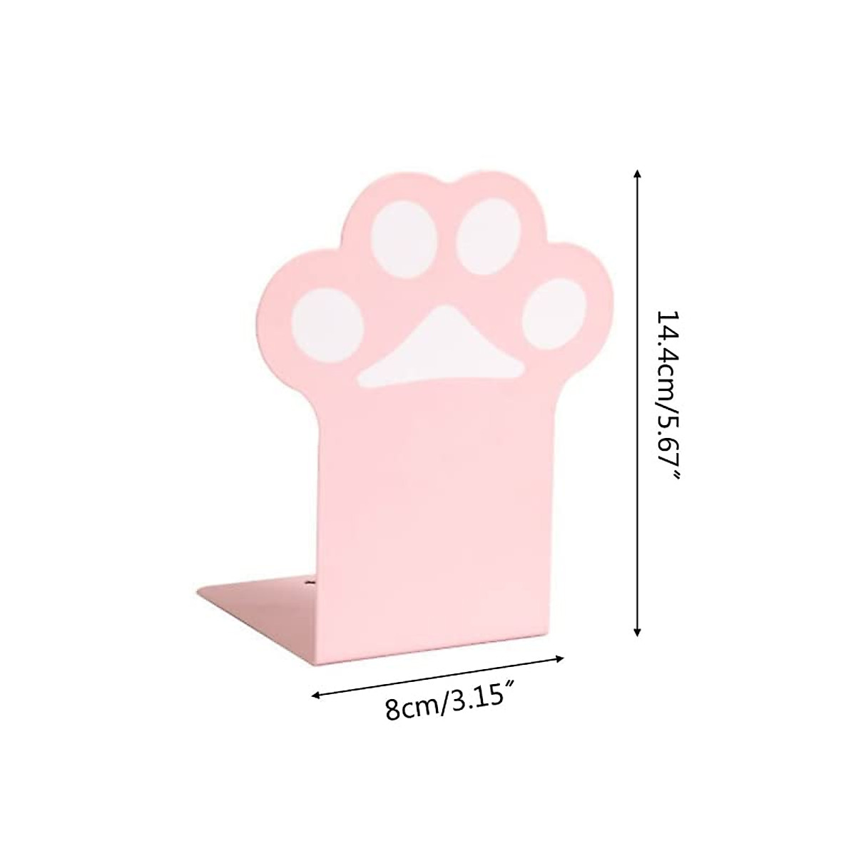VREF Sujetalibros, Sujetalibros， 2PCS Cute Paw Book Stand Holder Shelf Desktop Bookends for Kid Child Student 5.67x4.06 inches Sujetalibros para estanterías