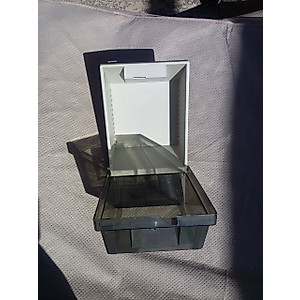 Vintage 1980s Floppy Disk 5 1/4 5.25 Storage Case Data-Case Hinged Plastic Holder (Tinted/Beige)