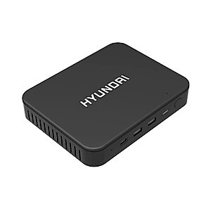 HYUNDAI Mini PC - Intel Celeron N4020 CPU Mini Desktop Computer 4GB RAM / 128GB M.2 SSD Windows 10 pro, 4K UHD Dual Monitor Support, Dual Wi-Fi, Bluetooth (Black)