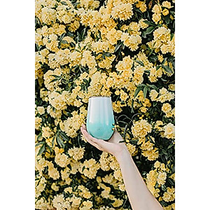 Simple Modern Wine Tumbler with Lid | Cute Stemless Glass Cup with Press-In Lid | Insulated Stainless Steel Coffee Mug | Gifts for Women Men Him Her | Spirit Collection | 12oz | Sorbet