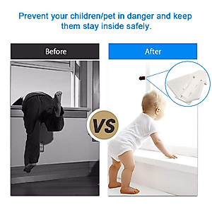 6-Pack Sliding Door Locks for Baby Safety, Viaky Child Cabinet Proofing Strong Adhesive Safety Latch for Sliding Closet/Shower/Patio/Window/Wardrobe (White)