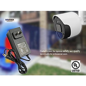 Samsung Wisenet Compatible CCTV Security Camera Power Adapter for DVR, NVR, AHD | 12V 3A 100-240V AC DC Power Supply Compatible with Lorex, Night Owl