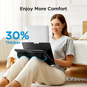 Adjustable Lap Desk - with 8 Adjustable Angles & Dual Cushions Laptop Stand for Car Laptop Desk, Work Table, Lap Writing Board & Drawing Desk on Sofa or Bed by HUANUO