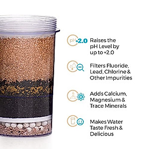 Fluoride And Chlorine Replacement Filter Gravity Water System, Alkaline and Adds Minerals