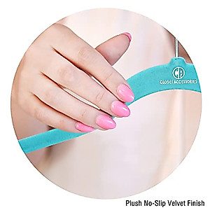 Velvet Hangers, Sturdy and Space Saving Hanger. Blue (Aque). 50 Pack