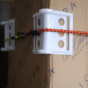 BISupply Cargo Edge Protectors White 10 Pack - Corner Protector Cargo Strap Protectors, Corner Strap Protector