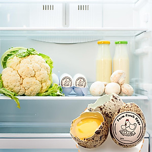 Fuutreo 1000 Pcs Farm Fresh Eggs Carton Labels 1.5 Inch Round Self Adhesive Eggs Stickers for Chicken Quail Duck(Farm Fresh Eggs)