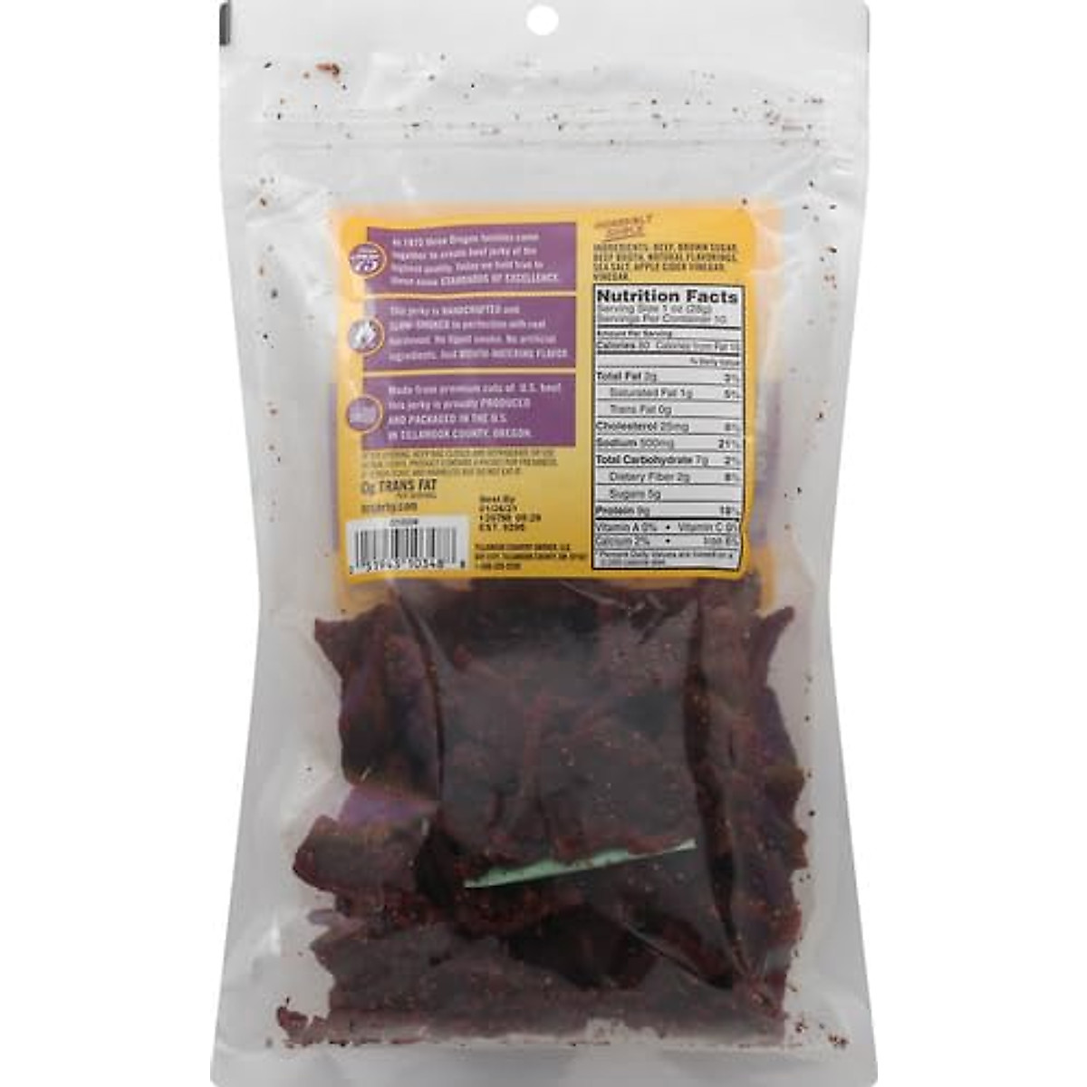 Tillamook Country Smoker Real Hardwood Smoked Beef Jerky, Spicy & Sweet, 10 Ounce