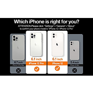 TORRAS Magnetic UPRO Ostand Designed for iPhone 12 Case & iPhone 12 Pro Case, Compatible with Magsafe Ring Stand, Military Grade Drop Protection, Shockproof Hard Translucent Slim 12 Phone Case, Black