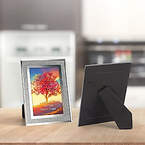 Calenzana 4x6 Picture Frame Sparkle Glass Photo Frames Set for Tabletop, 2 Pack