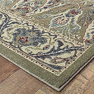 Style Haven Rosemond Updated Classic Oriental Dense Pile Area Rug 5'3" x 7'6" 5' x 8' Indoor Living Room, Bedroom, Dining Room Blue Traditional