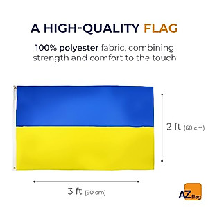 AZ FLAG Ukraine Flag 2' x 3' - Ukrainian Flags 60 x 90 cm - Banner 2x3 ft