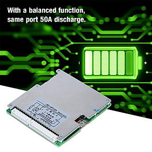 Battery Protection Module, 24 Strings 50A 3.7V Polymer Lithium Li-Ion PCB BMS Cell Protection Board Same Port Balanced Board