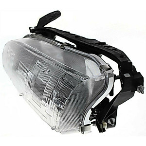 ZONEEAKO 2pcs Headlight Halogen Bulb Left Right Side Clear Lens Headlamp with Bulb for Geo for Prizm Base/LSI 93-97 (2) Headlights 94852389 10818620