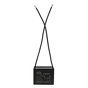 AKZYTUE CBB61 Capacitor 11uf 350V AC Ceiling Fan 2 Wire 50/60Hz for Starting Electric Fan Generator Pump Motor