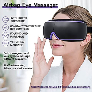 OSITO Eye Massager with Heat FSA/HSA Eligible Eyes Massager Mask with Compression Rechargeable Eye Massager for Dark Circles Eye Dry Eye Strain Eye Bags and Improve Sleep, Ideal Gift for Women/Men