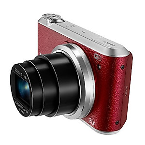 Samsung WB350F 16.2MP CMOS Smart WiFi & NFC Digital Camera with 21x Optical Zoom, 3.0" Touch Screen LCD and 1080p HD Video (Red)