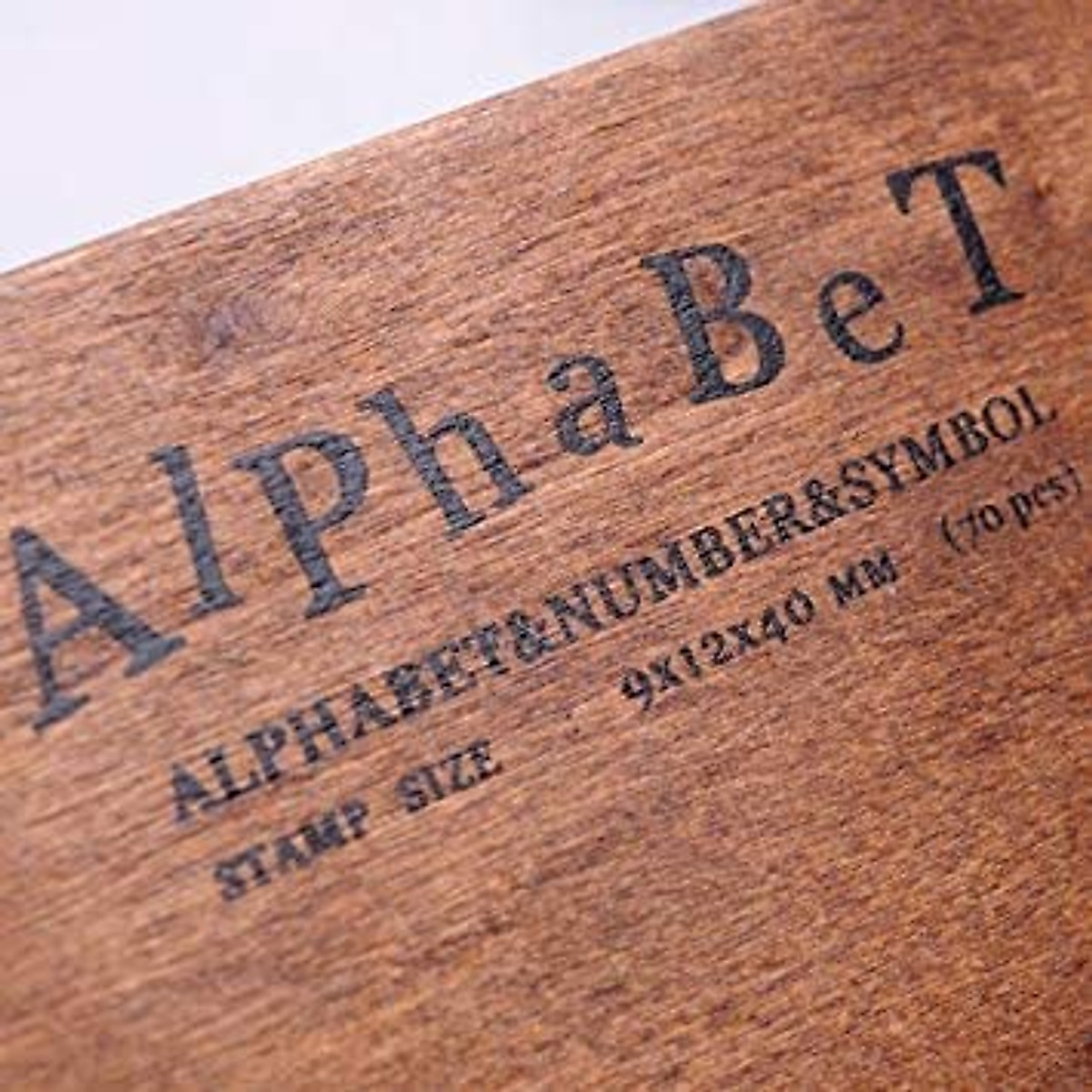 YPSelected Set of 70pcs Vintage Style Wooden Rubber Alphabet Letters Number Symbol Stamps (Regular Script)