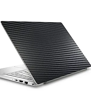 Puccy 2 Pack Back Protector Film, compatible with Dell Inspiron 13 7000 (7370) 2017 13.3" Black Carbon TPU Guard Cover （ Not Tempered Glass/Not Front Screen Protectors）