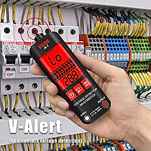 BSIDE Voltage Tester 3-Results Display Non-Contact Voltage Detector Pen, Integrated Multimeter, Dual Range AC 6V-1000V/90V-1000V Electrical Sensor V-Alert Live Wire Tester