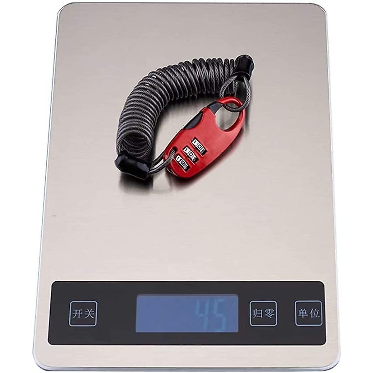 Bicycle Locks Heavy Duty Anti Theft Bike Lock Bike Cable Locks, Portable Anti-Theft Mini 90cm Elastic Stretch Ultralight 3-Digit Password MTB Bicycle Lock (Color : Black)