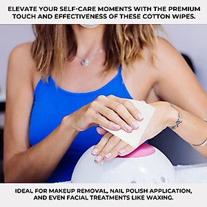 ForPro Professional Collection Premium Cotton Wipes, 100% Cotton, Extra-Soft, for Cosmetic, Nail, and Personal Care, 4” x 4”, 200-Count