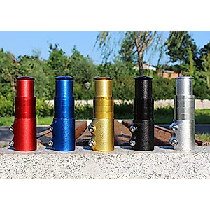 BlueSunshine Bike Handlebar Riser Bicycle Fork Stem Raiser Extender Head Up Raiser Aluminum Alloy (Silver)